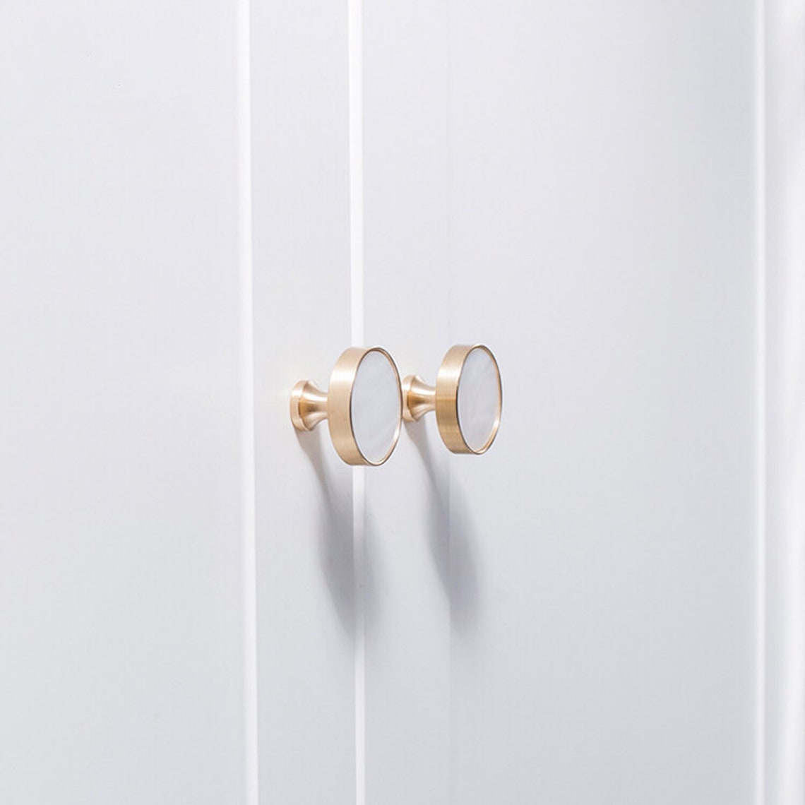 Pearl Shells Brass Handmade Drawer Knobs Pulls Handles/dresser - Etsy