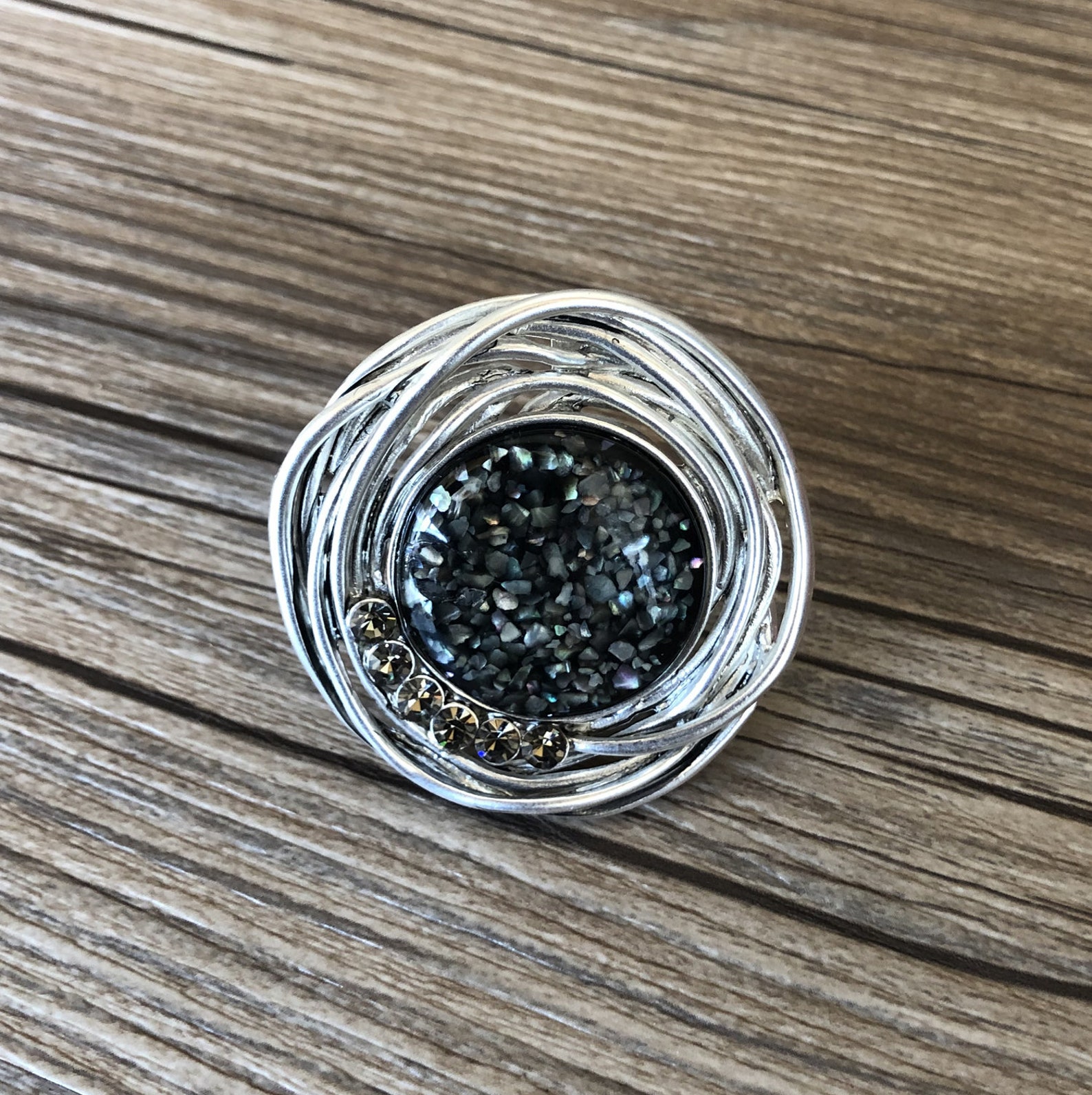 Silver Natural Shell Drawer Knobs / Natural Shell Cabinet / - Etsy