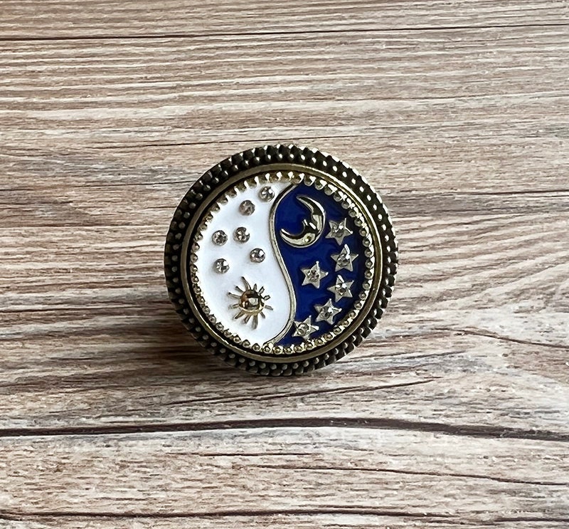 Enamel Sun and Moon Drawer Knobs / Starry Sky Cabinet / Gothic - Etsy