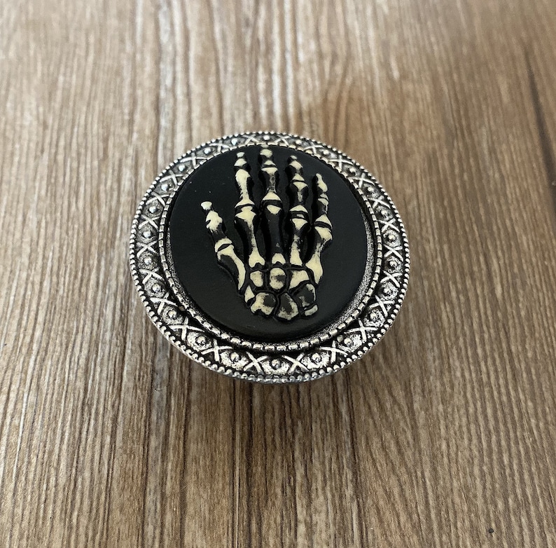 Skull Hand Drawer Knobs / Hand Cabinet / Gothic Home Decor / - Etsy
