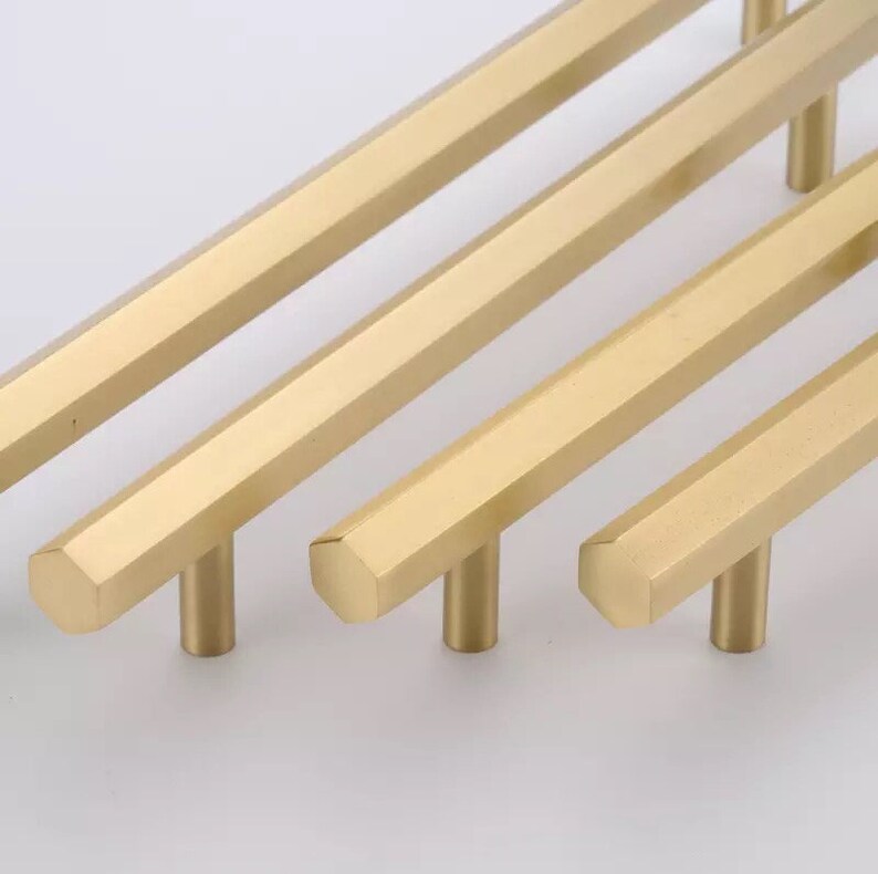 Hexagon Brass Handmade Antique Drawer Knobs Pulls - Etsy UK