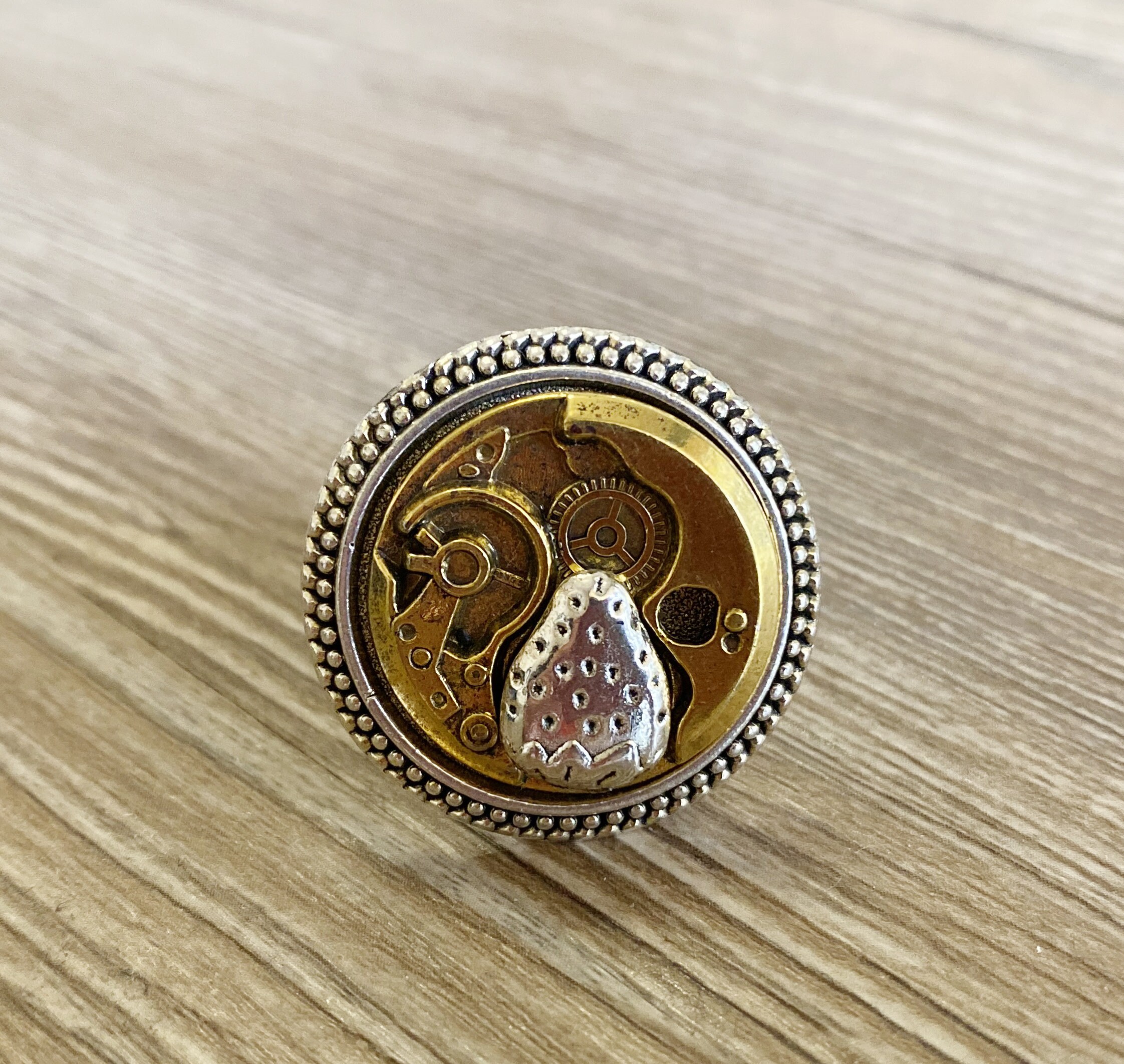 Silver Gear Strawberry Drawer Knobs / Gear Strawberry Cabinet / Gothic ...