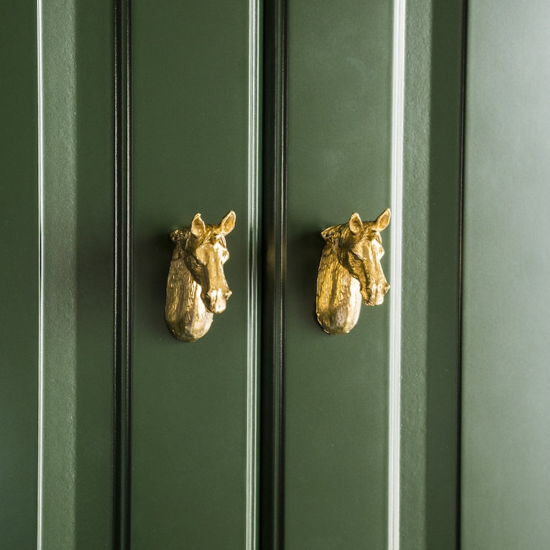 Horse full Brass Solid Handmade Drawer Knobs Pulls - Etsy