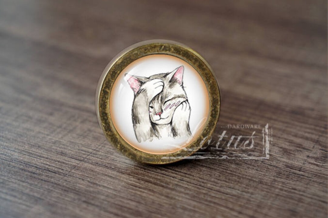 Cat-handmade Vintage Antique Drawer Knobs Pulls Handles/dresser Knobs ...