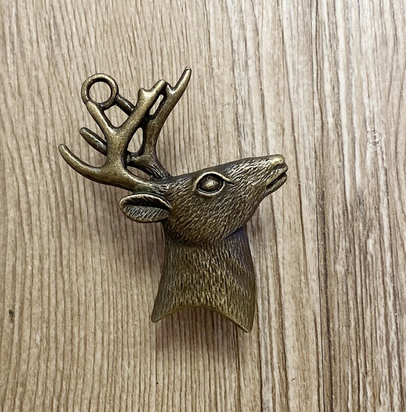 Deer drawer knobs / Deer cabinet / Gothic Home Decor / Animal | Etsy