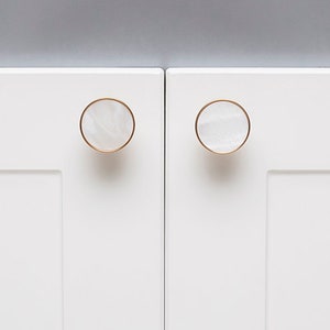 Pearl Shells Brass Handmade Drawer Knobs Pulls Handles/dresser Knobs ...