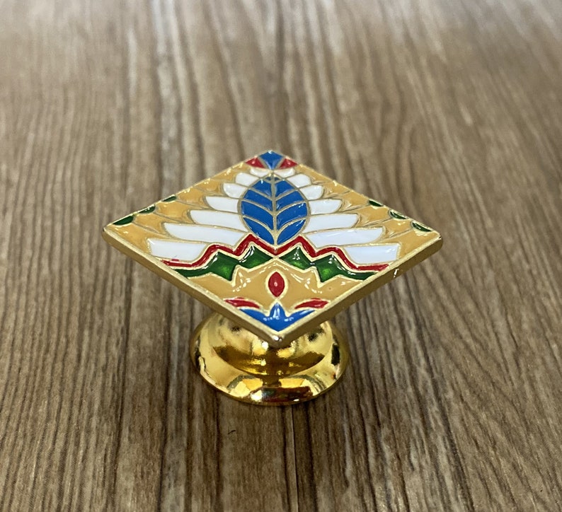 Enamel Vintage Bohemian Drawer Knobs / Vintage Bohemian | Etsy