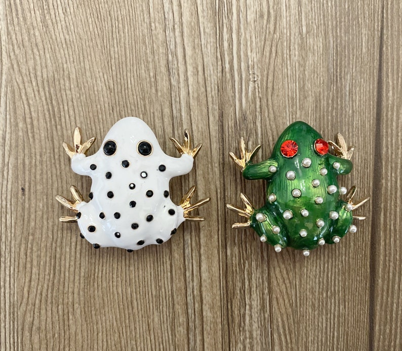 Enamel Frog Drawer Knobs / Frog Cabinet / Gothic Home Decor / - Etsy