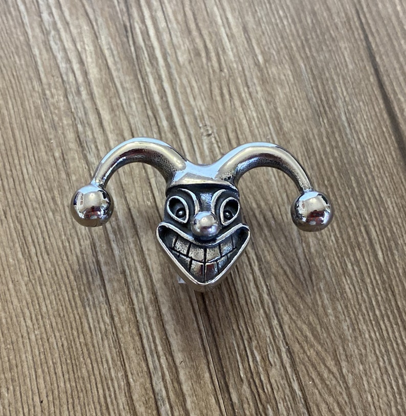 Silver Funny Clown Drawer Knobs / Cabinet Dresser Knobs/ Funny - Etsy