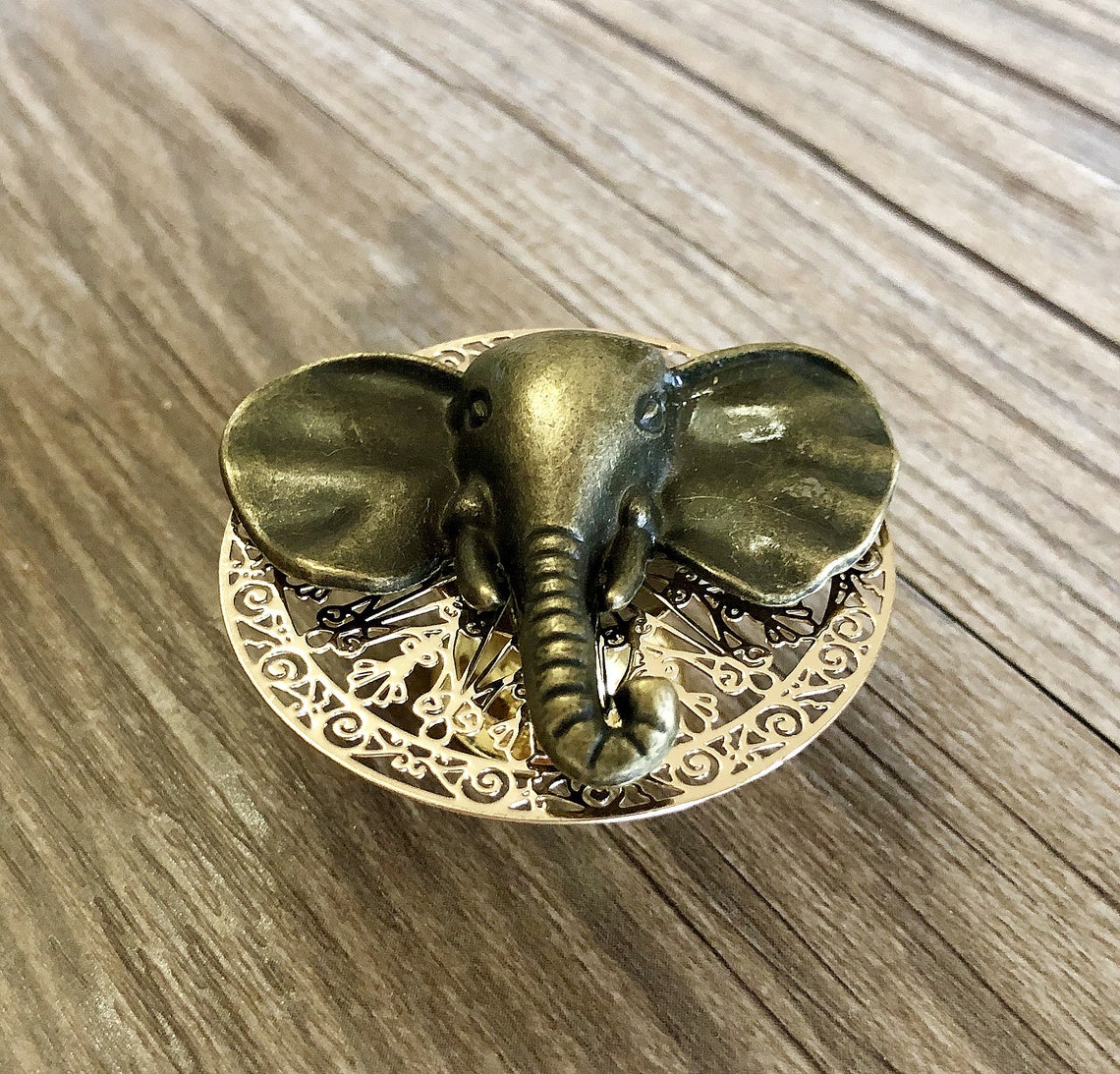Brass Elephant Drawer Knobs / Mushroom Cabinet / Gothic Home | Etsy