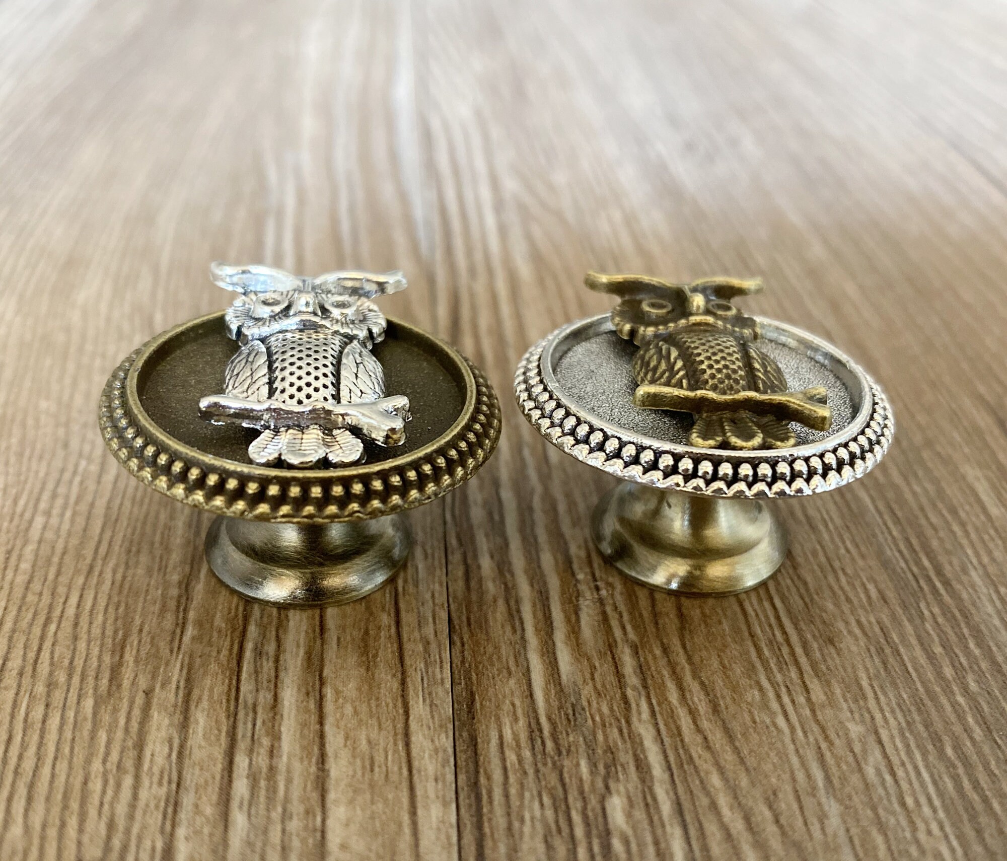 Gear Owl Drawer Knobs / Owl Cabinet / Gothic Home Decor / Animal Shaped ...