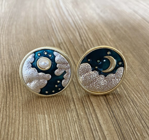 Enamel Sun and Moon Drawer Knobs / Starry Sky Cabinet / Gothic - Etsy