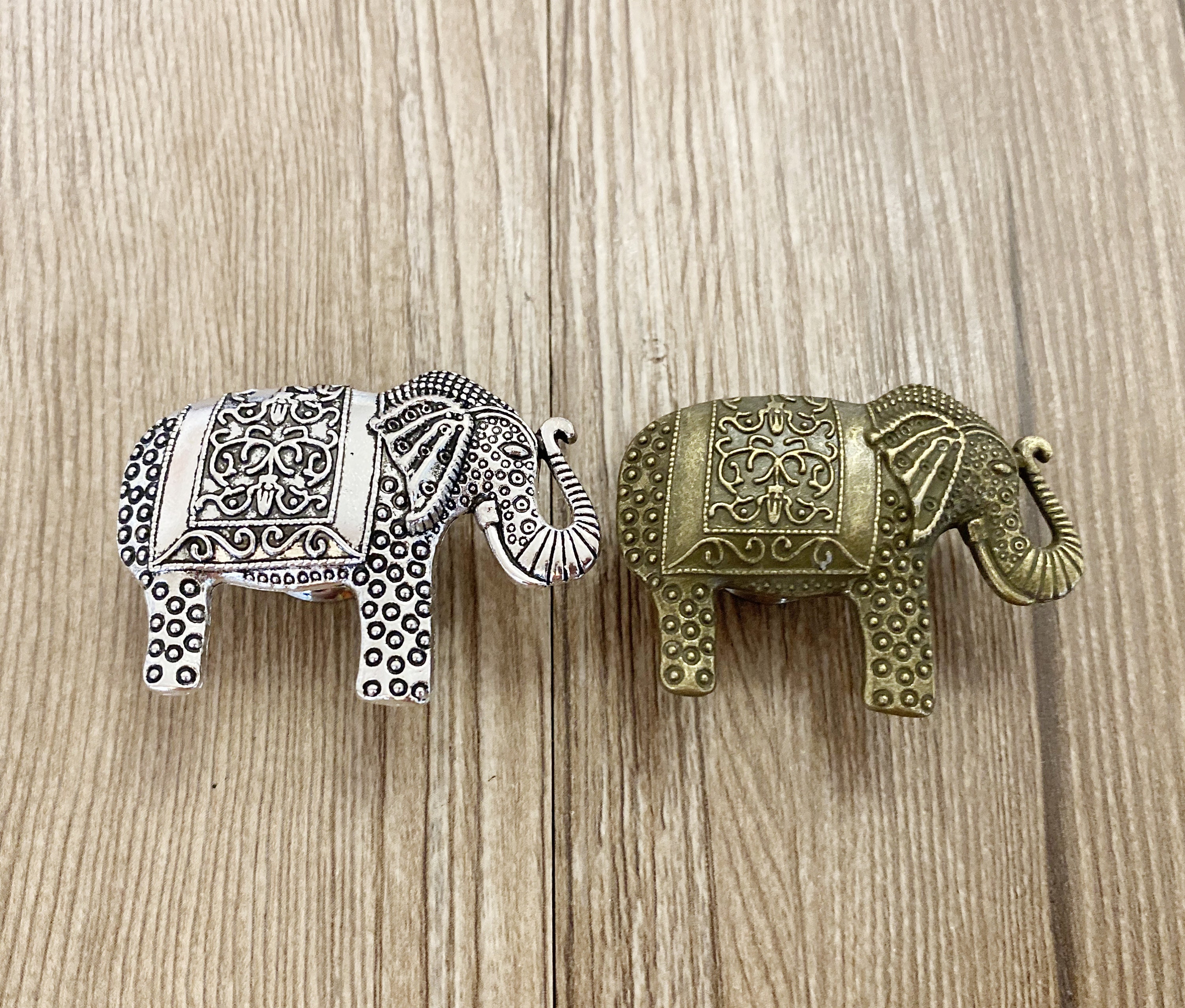 Brass Elephant Drawer Knobs / Elephant Cabinet / Gothic Home | Etsy