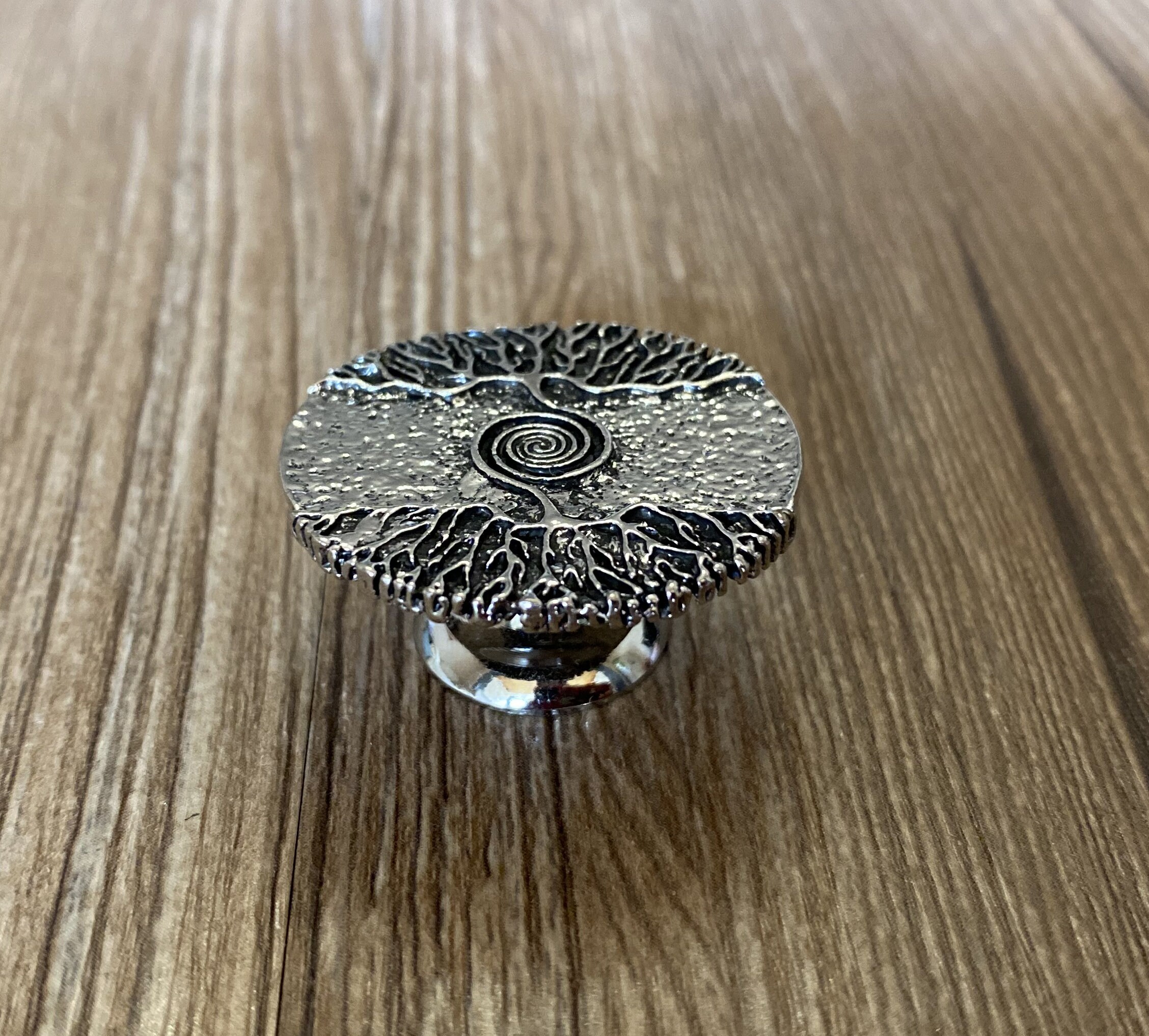 Silver Peace Tree Drawer Knobs / Peace Tree Cabinet / Gothic - Etsy