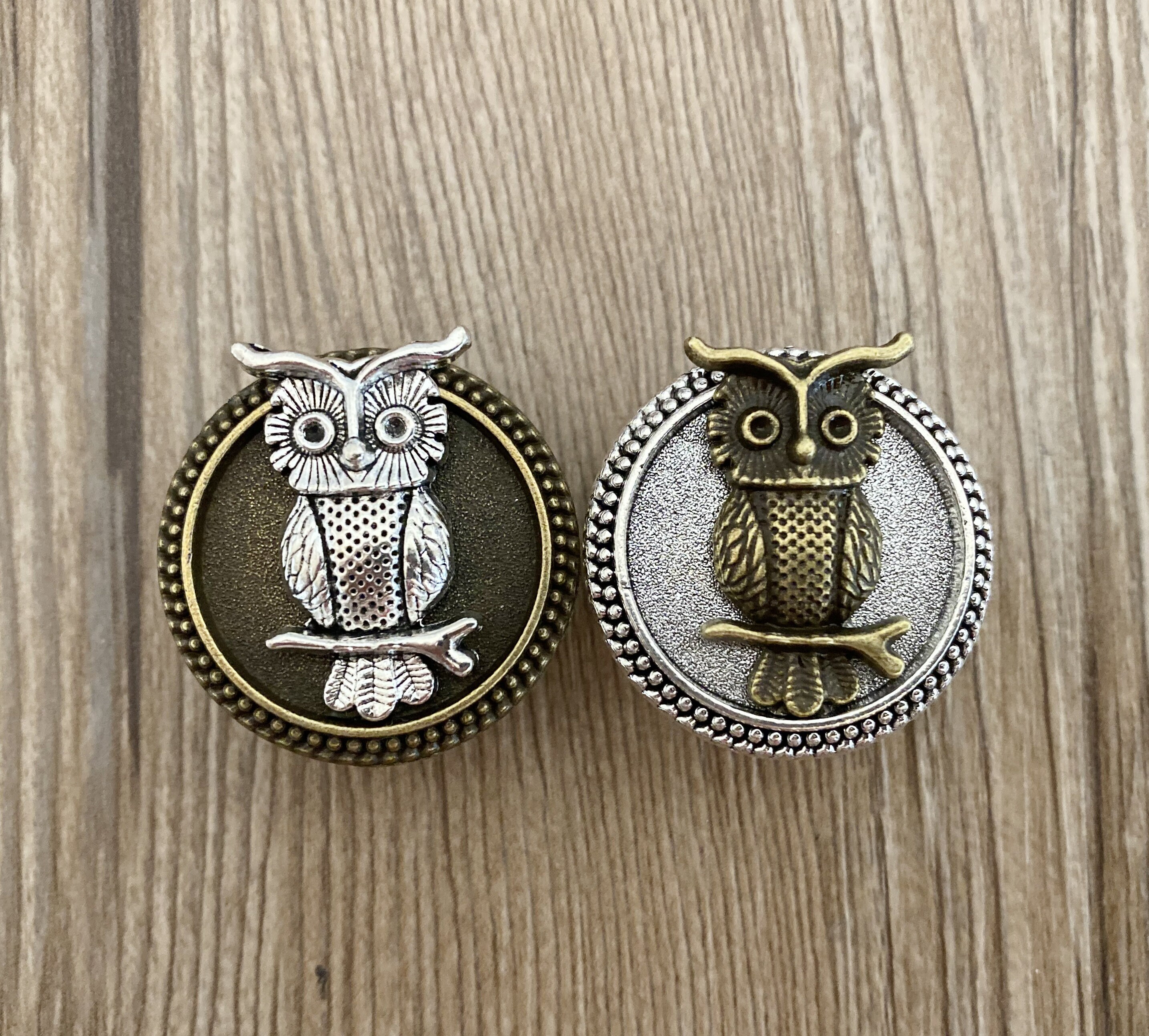 Gear Owl Drawer Knobs / Owl Cabinet / Gothic Home Decor / Animal Shaped ...