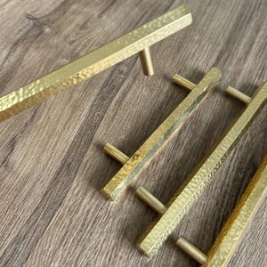 Hexagon Hammered Brass Solid Handmade Drawer Knobs Pulls Handles/dresser Knobs Cabinet Pull ...