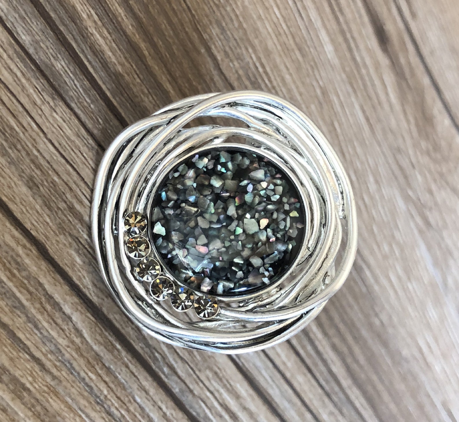 Silver Natural Shell Drawer Knobs / Natural Shell Cabinet / - Etsy