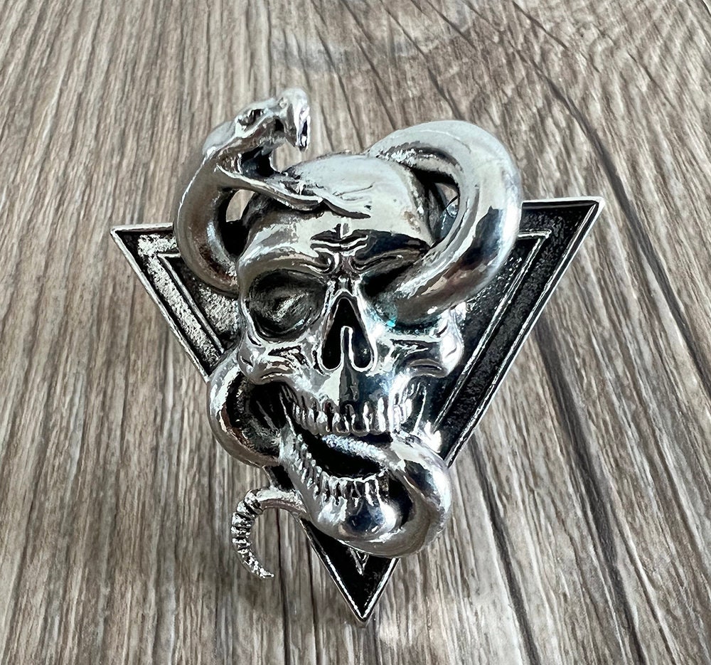 Silver Gothic Skull Knobs Brass Knobs / Cabinet Dresser Knobs - Etsy