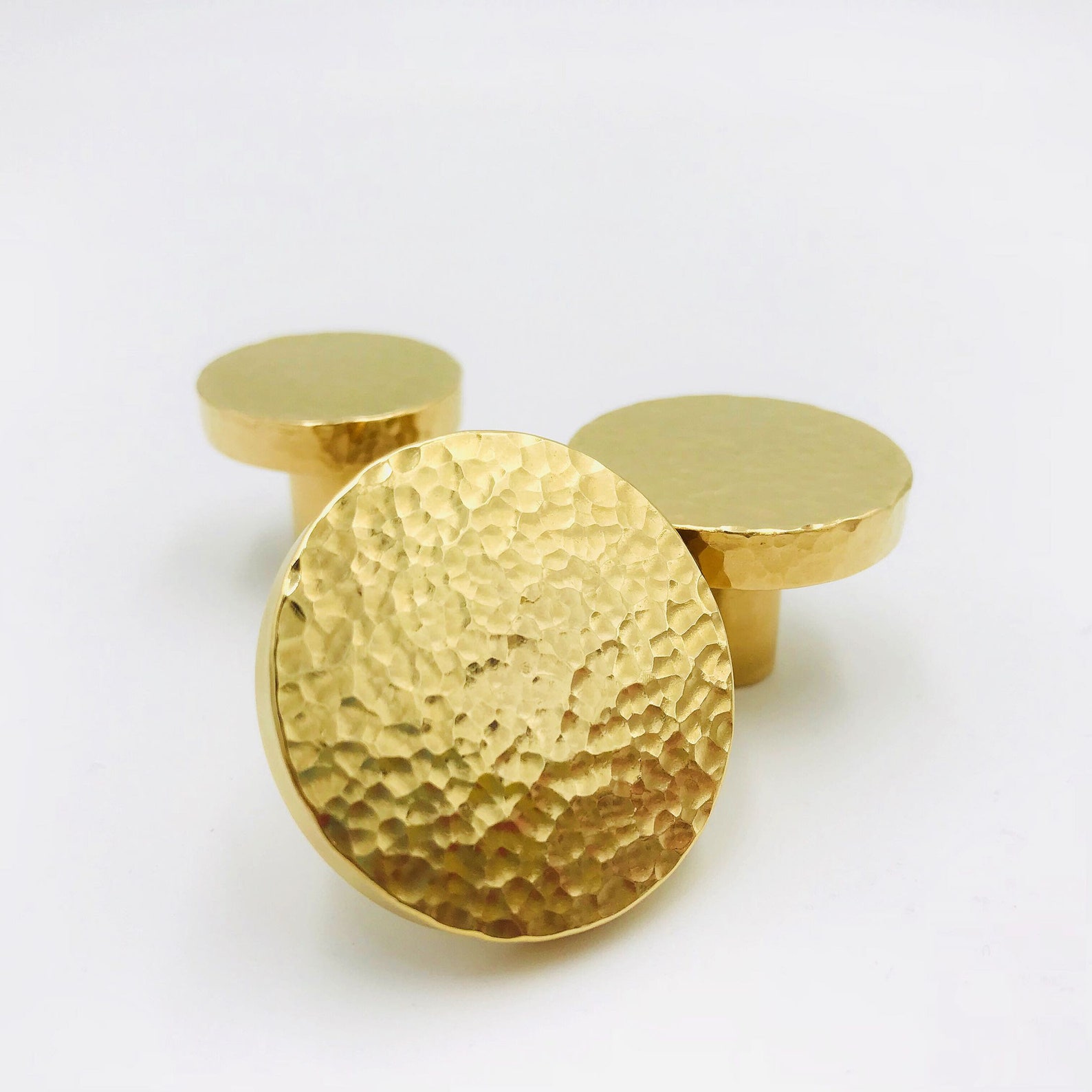Hammered Brass Full Copper Solid Handmade Drawer Knobs Pulls - Etsy