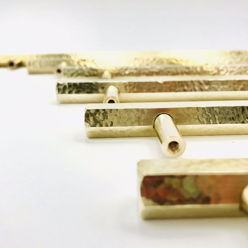 Hexagon Hammered Brass Solid Handmade Drawer Knobs Pulls - Etsy