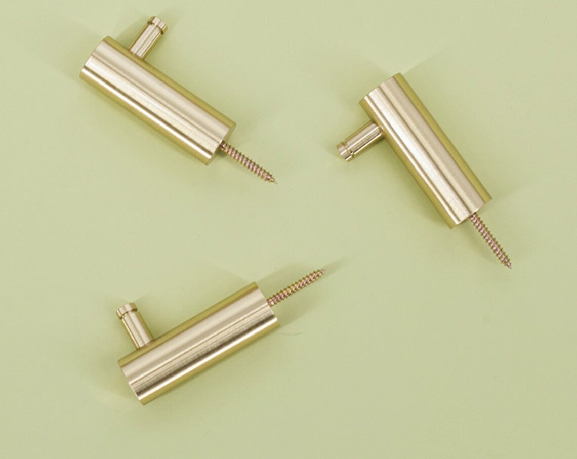 Brass Hook Simple Wall Hanging Handmade Brass Solid Coat | Etsy