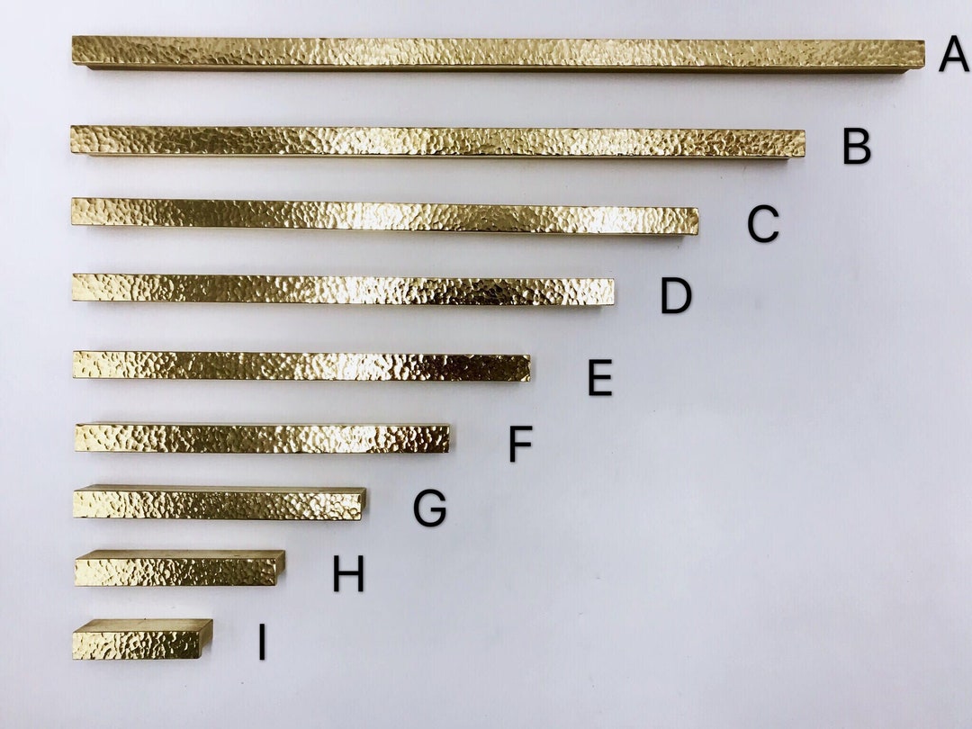 Hammered Brass Solid Handmade Drawer Knobs Pulls Handles/dresser Knobs Cabinet Pull Handles ...