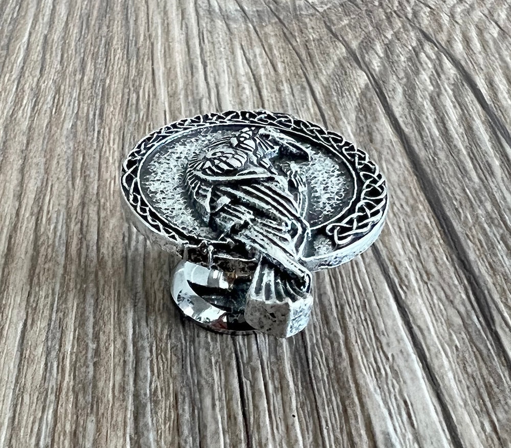 Celtic Crow Drawer Knobs / Blackbird Crow Cabinet / Gothic Home Decor ...