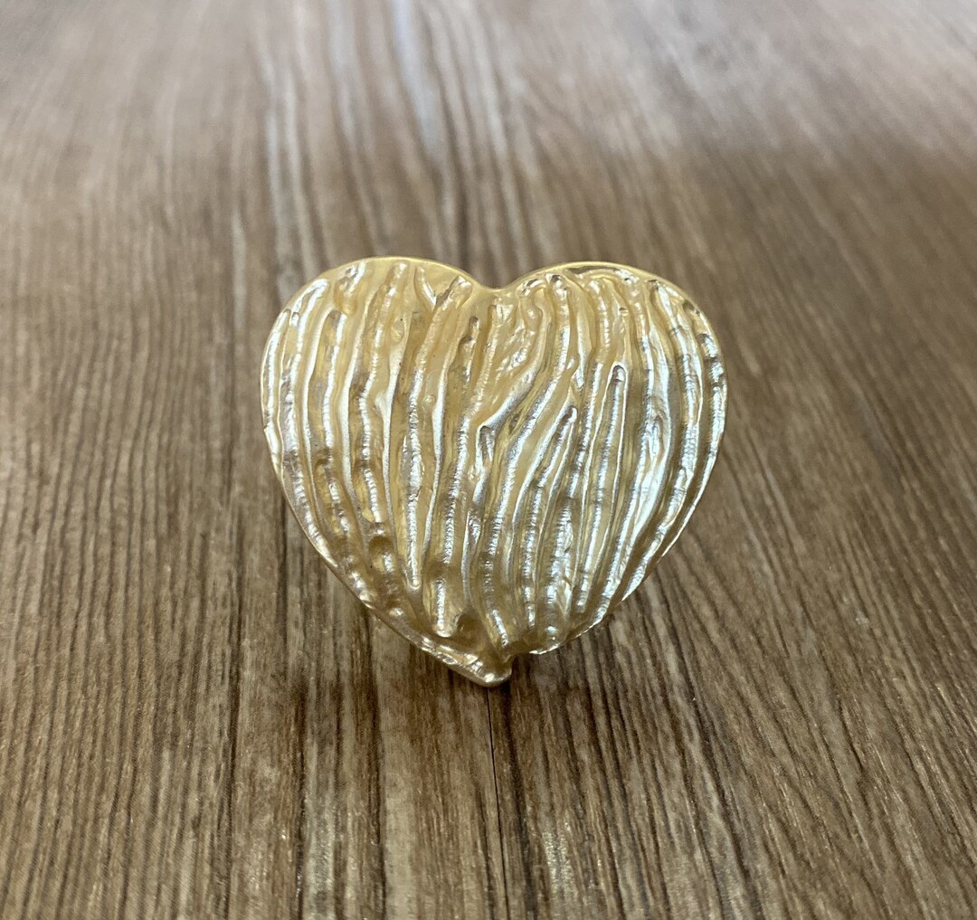 Matte Golden Embossed Love Drawer Knobs / Embossed Love Cabinet ...