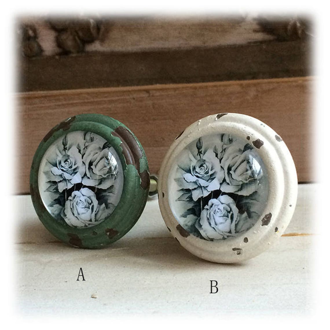 Antique Flower Knobs Drawer Knob Dresser Knobs Ceramic Knobs / - Etsy
