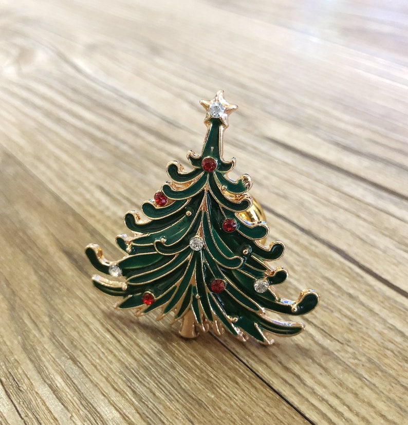 Enamel Christmas Tree Drawer Knobs / Christmas Tree Cabinet / Gothic ...