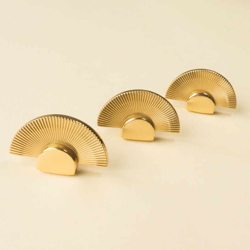 Modern Simple Brass Fan-shaped Pull Dresser Pull Cabinet - Etsy
