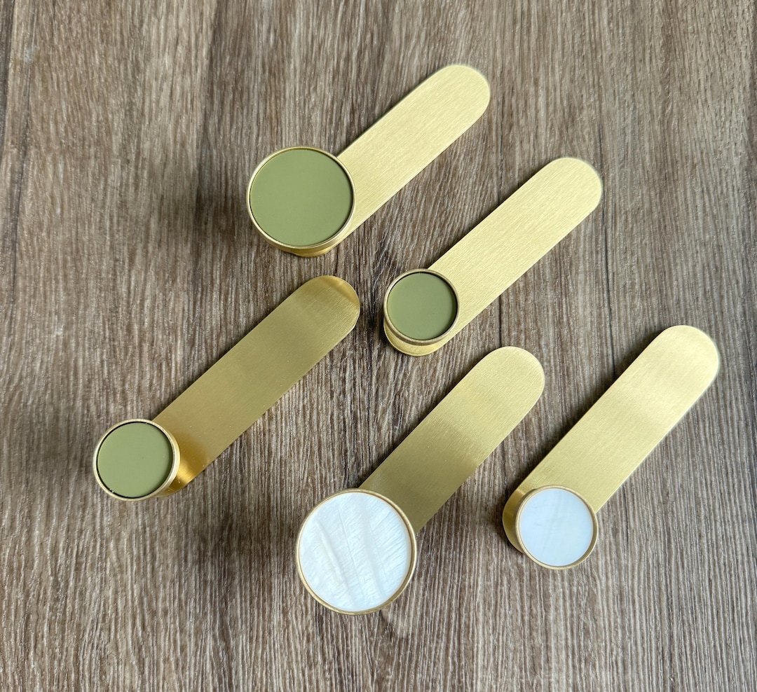 8 Color Brass Hook, Simple Wall Hanging, Handmade Brass Solid, Coat ...