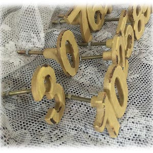 Antique Number Knobs Drawer Knob Dresser Knobs Ceramic Knobs / Kitchen ...