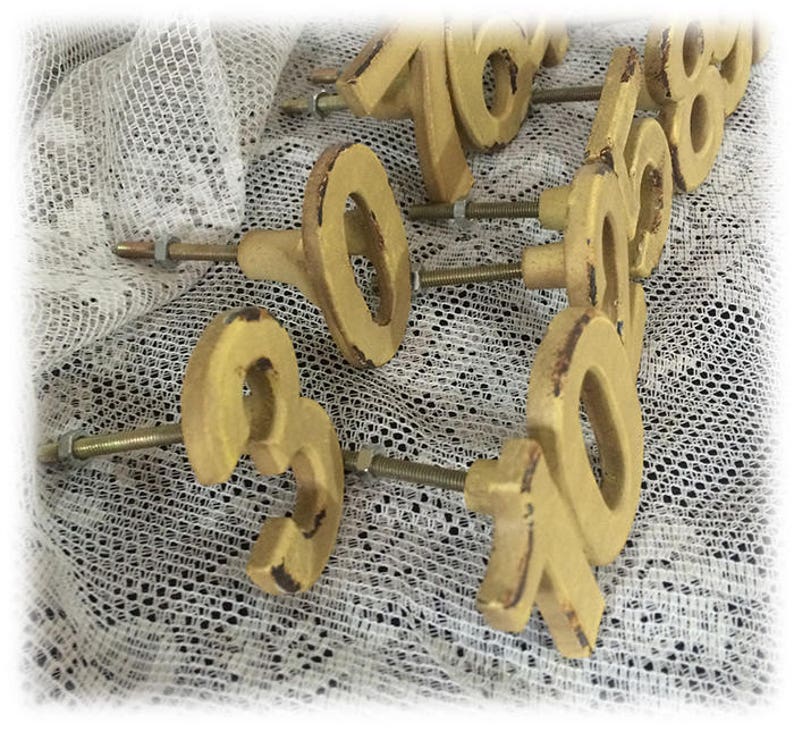 Antique Number Knobs Drawer Knob Dresser Knobs Ceramic Knobs / | Etsy