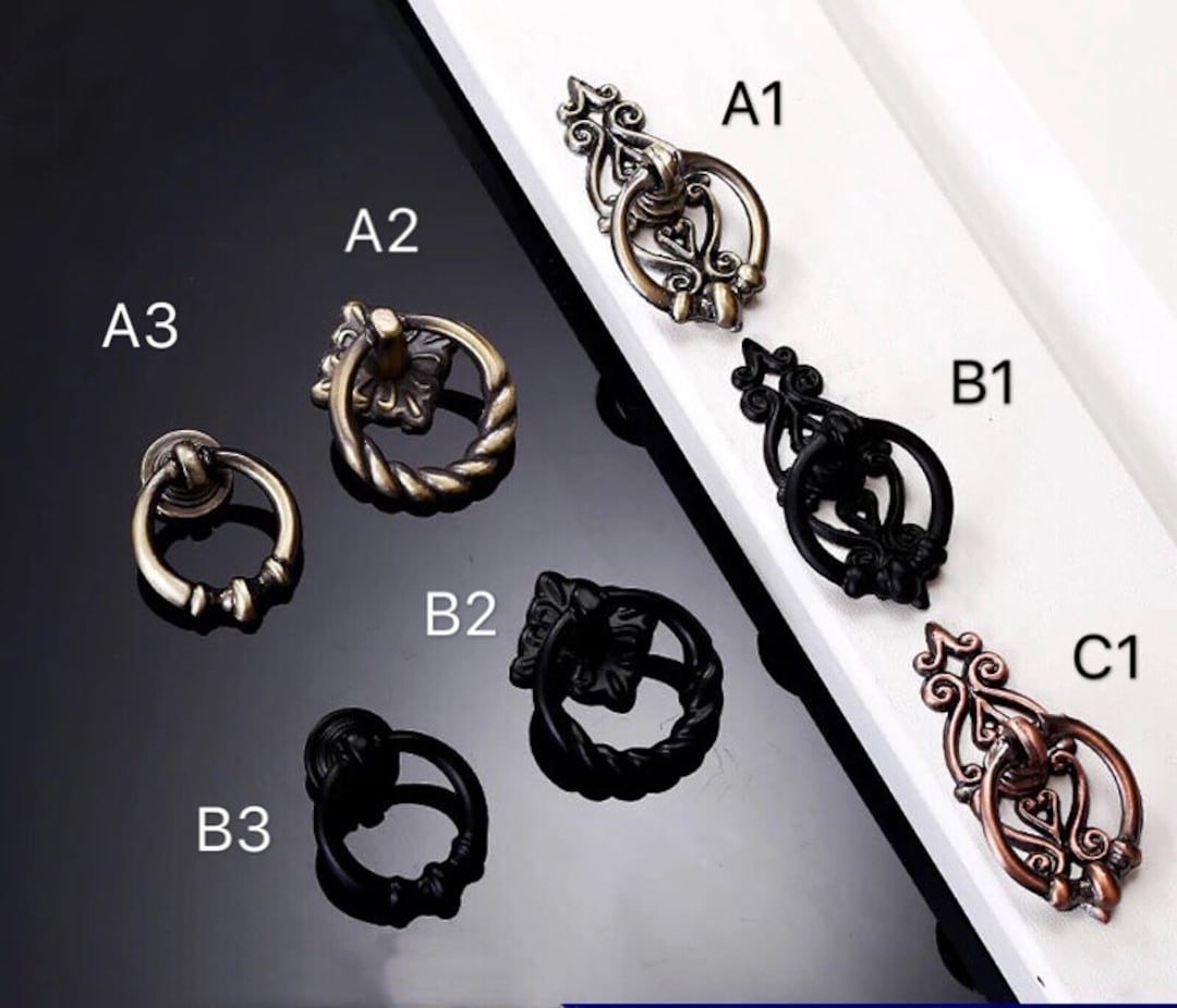 French Bail Dresser Drawer Pulls Handles / Antique Brass Drop - Etsy