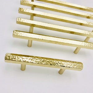 Hexagon Hammered Brass Solid Handmade Drawer Knobs Pulls Handles/dresser Knobs Cabinet Pull ...