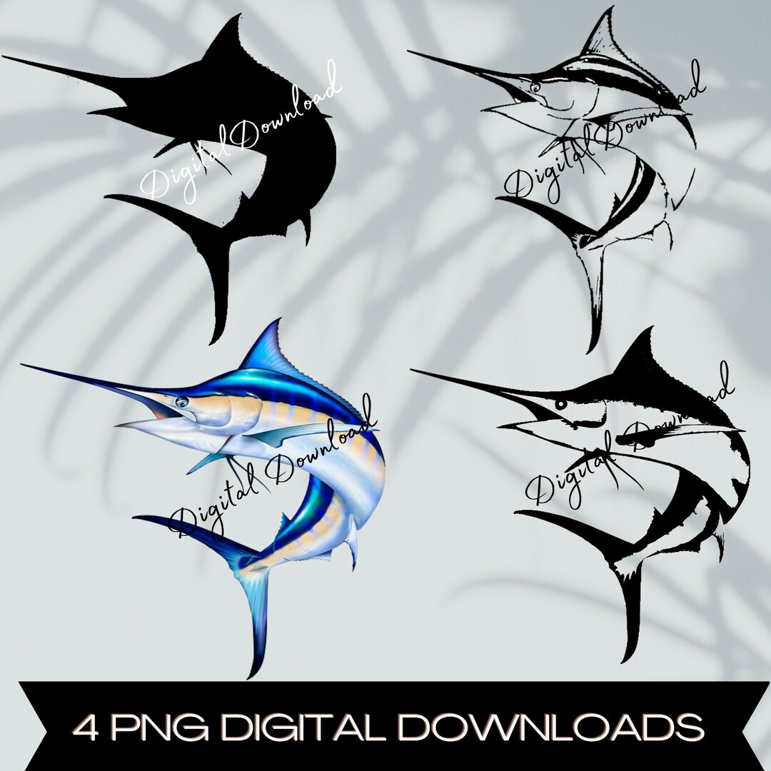 4 Marlin Digital Download PNG Files - Etsy