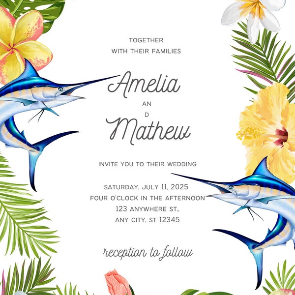 Tropical Invitations - Etsy
