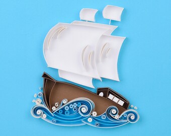 Paper Quilling Ship - Etsy
