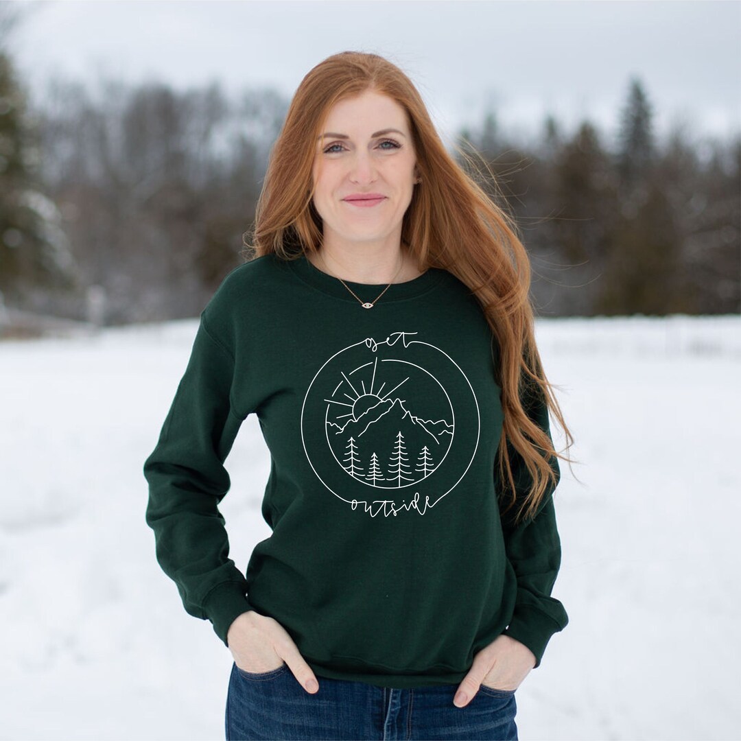 Get Outside Sweatshirt Camping Sweatshirt Camp Shirt - Etsy
