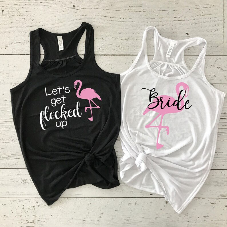 Flamingo Bachelorette Bachelorette Party Shirts Lets Etsy