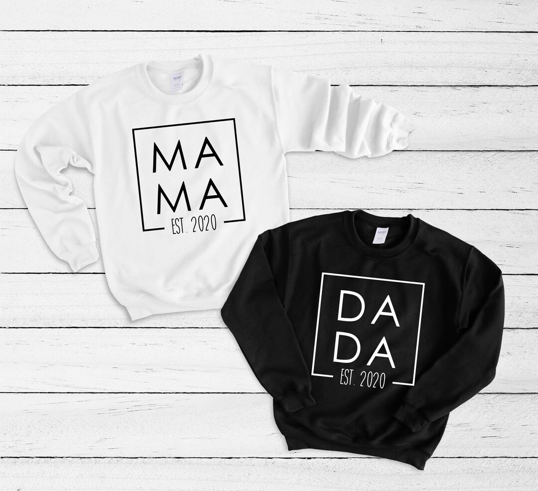 Mama Dada Sweater Set - Couples Sweater Set - Pregnancy Announcement ...