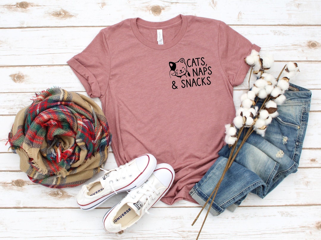 Cats Naps Snacks Shirt - Cat Lady - Cat Lover Shirt - Un Deux Trois Cat ...