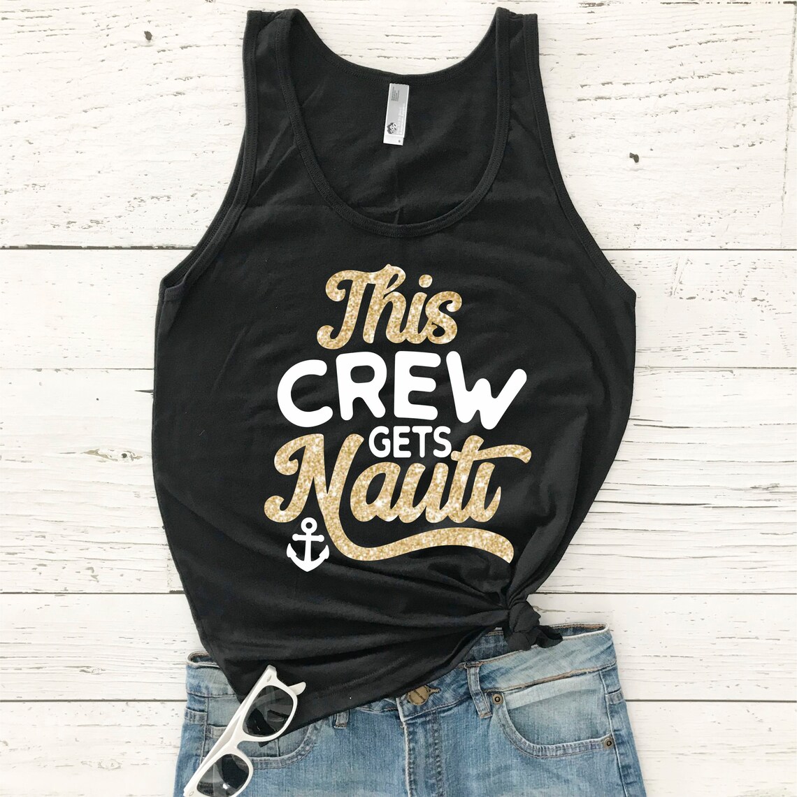 Nautical Bachelorette Party Shirts Nauti Crew Bride's | Etsy