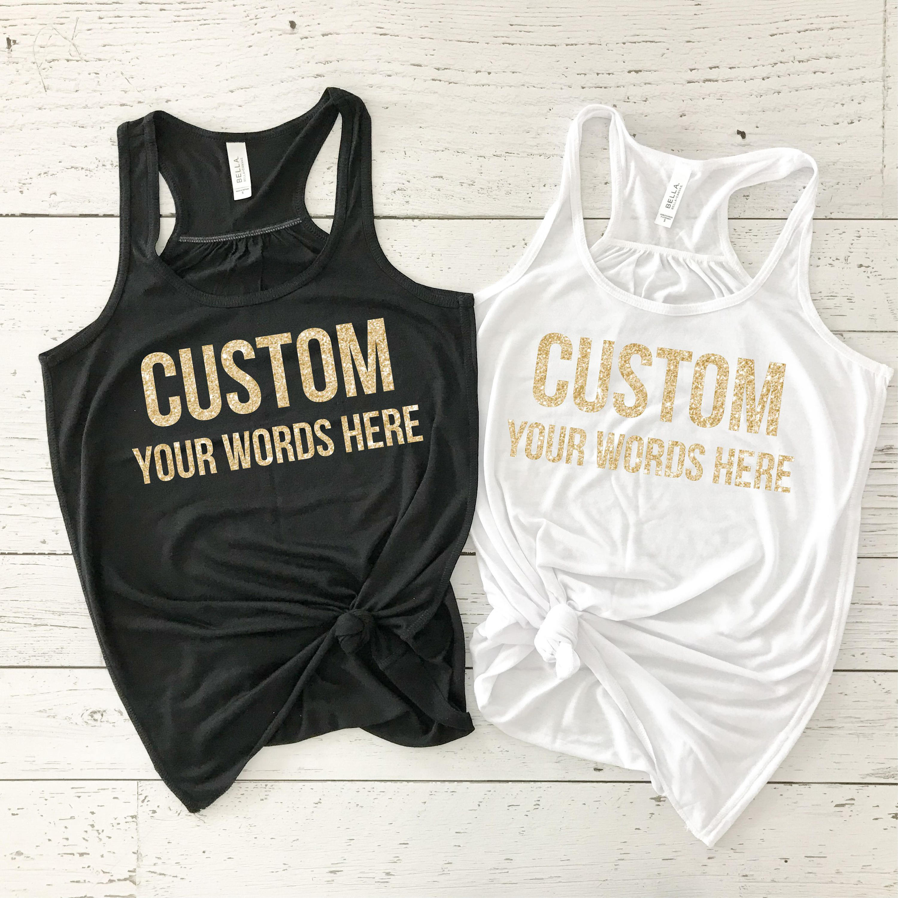 Custom Bachelorette Party Tank Custom Word Tank Top Custom - Etsy