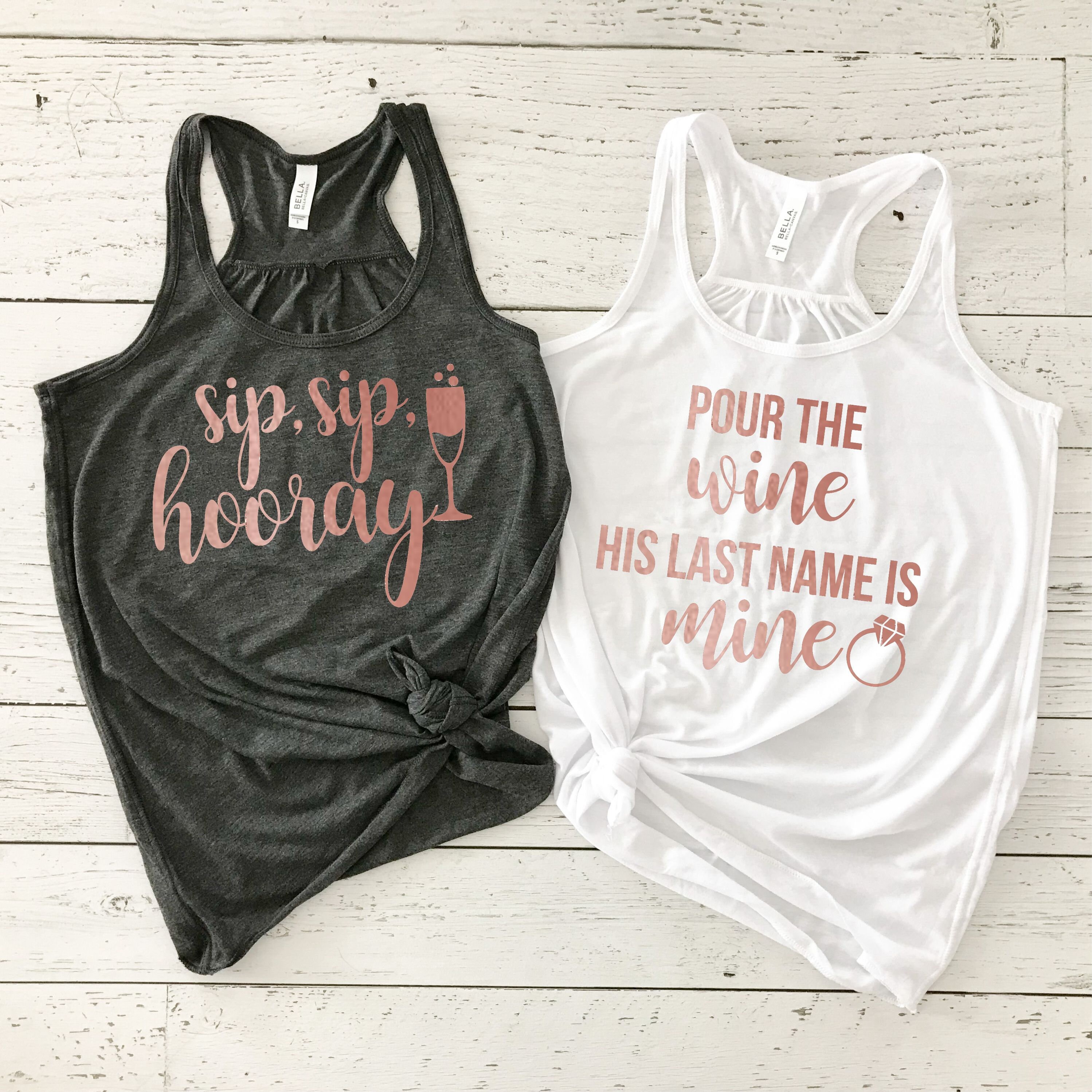 Bachelorette Party Shirts Sip Sip Hooray Future Mrs Pour | Etsy