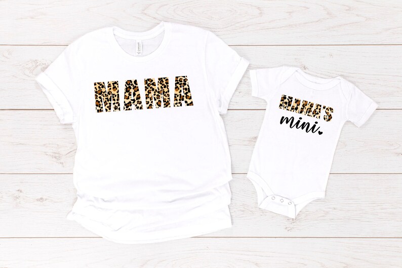 Animal Print Mama Shirt Mamas Mini Mamas Girl Shirt | Etsy