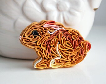 Bunny rabbit pin | Etsy