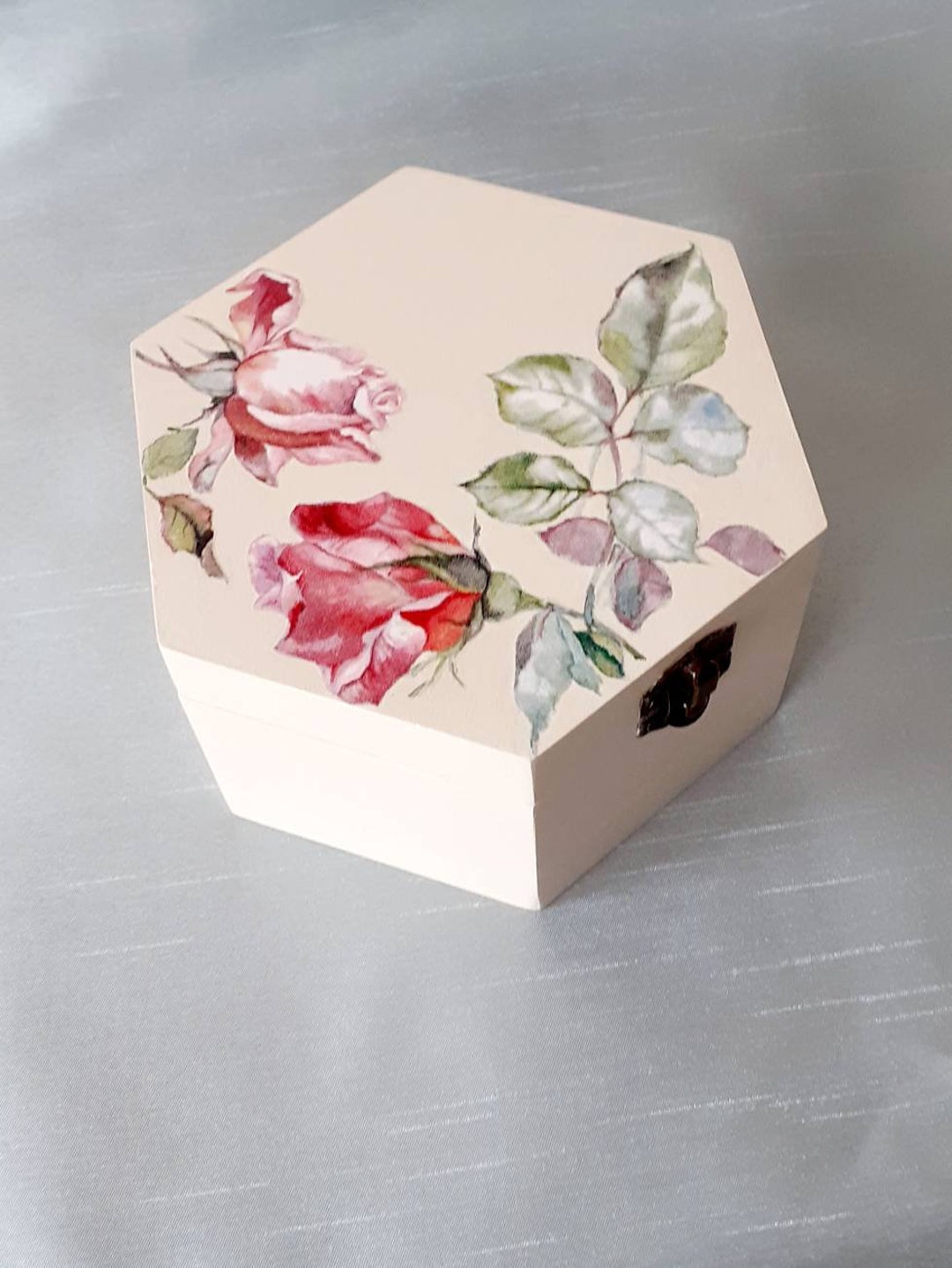 Memory Box in Vintage Style, Original Wooden Decor, One of a Kind Box ...