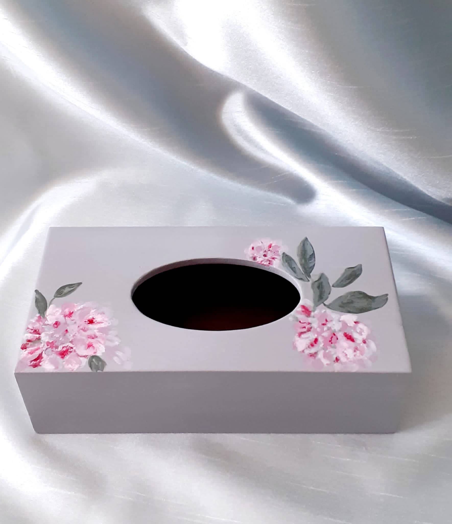 Hand Painted Tissue Box Rectangular Tissue Holder Lovely - Etsy